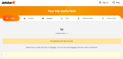 Unable to book with Jetstar?! [web error] | Australian Frequent Flyer