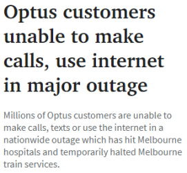 No Texts with log-in verification code from Qantas 8 Nov - Optus Outage ...