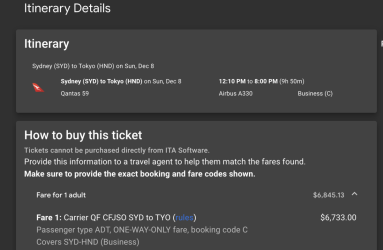 Qantas ticket class visibility? | Australian Frequent Flyer