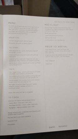 Qantas Business Class meals & menus | Page 310 | Australian Frequent Flyer