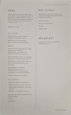 Qantas Business Class meals & menus | Page 312 | Australian Frequent Flyer